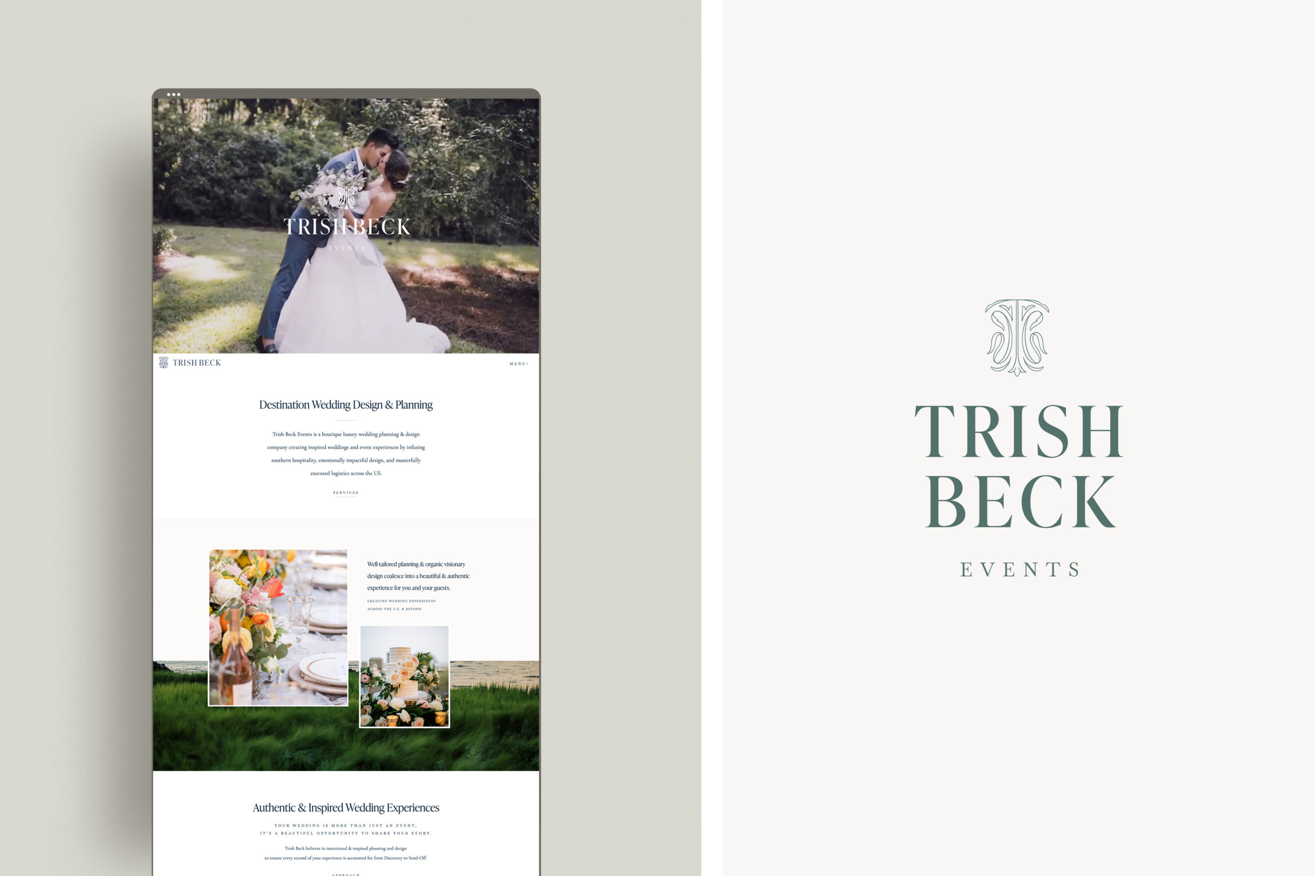 Luxury Wedding Planner Brand + Website Design: Trish Beck Events