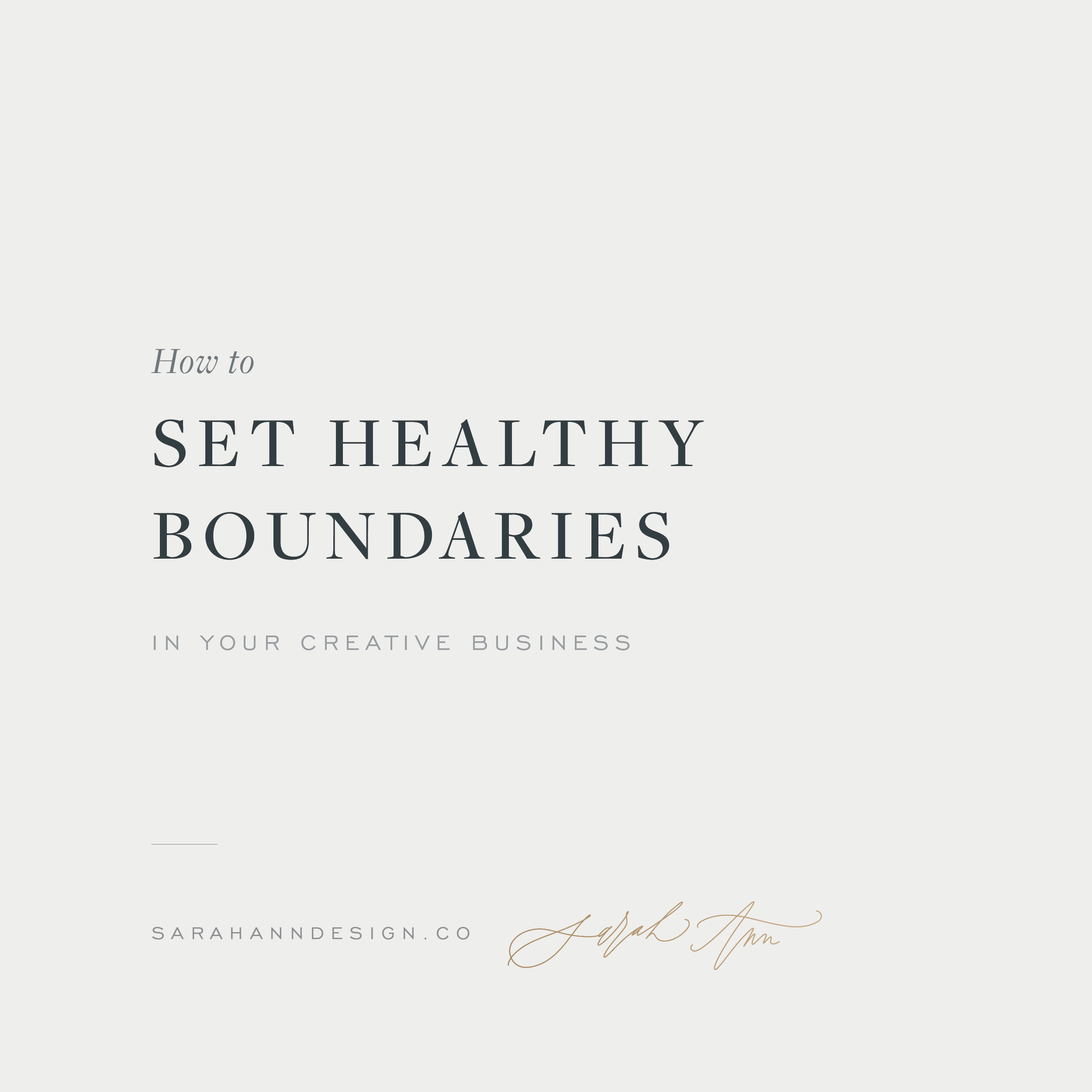 How to Set Healthy Boundaries for Your Creative Business
