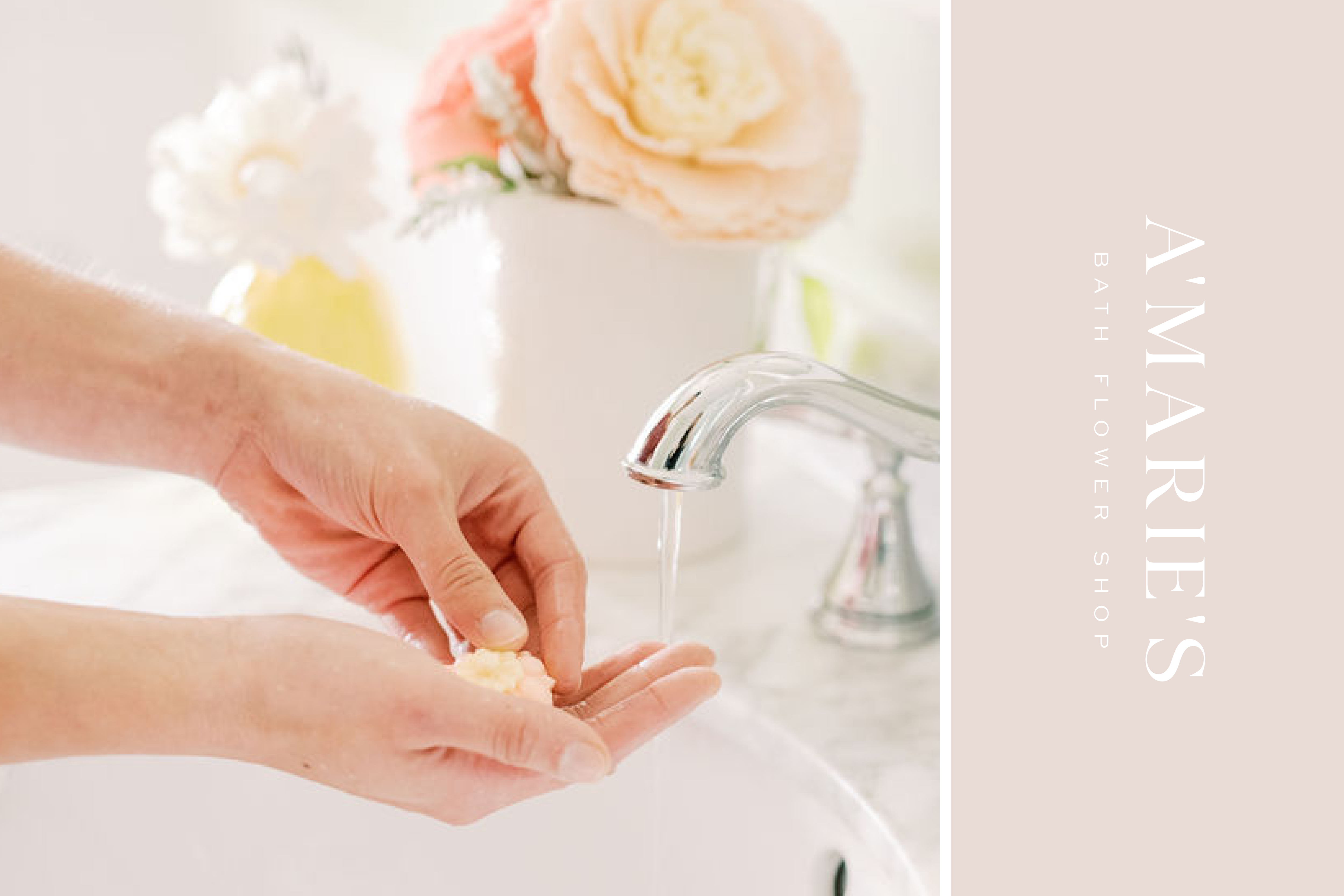 Soap and Bath Products Brand Design: A'marie's Bath Flower Shop