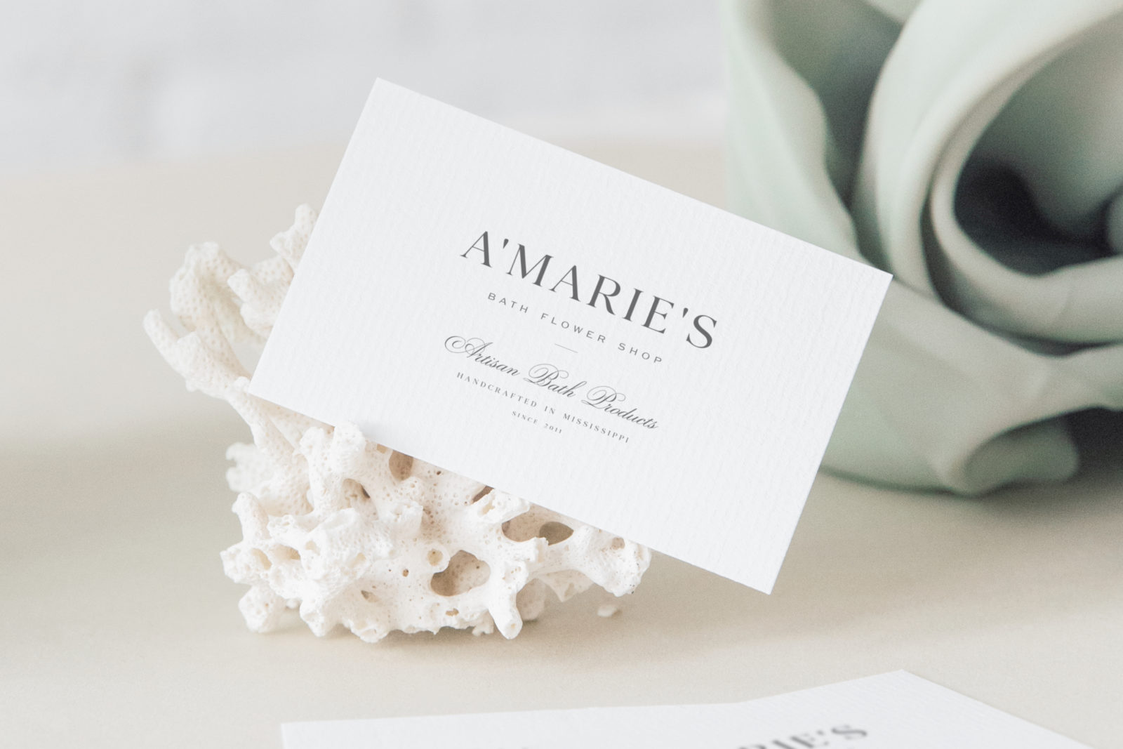 Soap and Bath Products Brand Design: A'marie's Bath Flower Shop