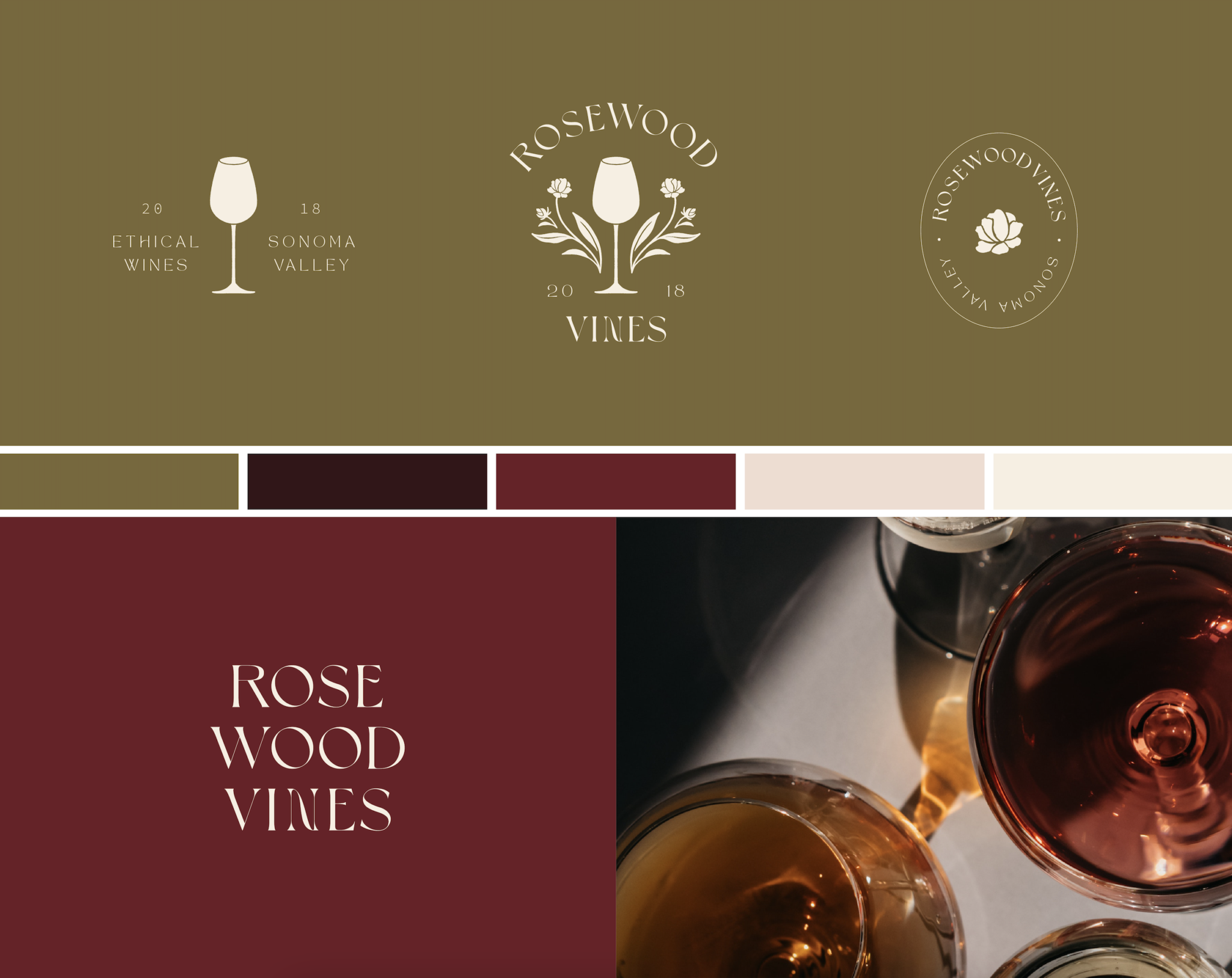 Wine Brand Design // Rosewood Vines by Sarah Ann Design