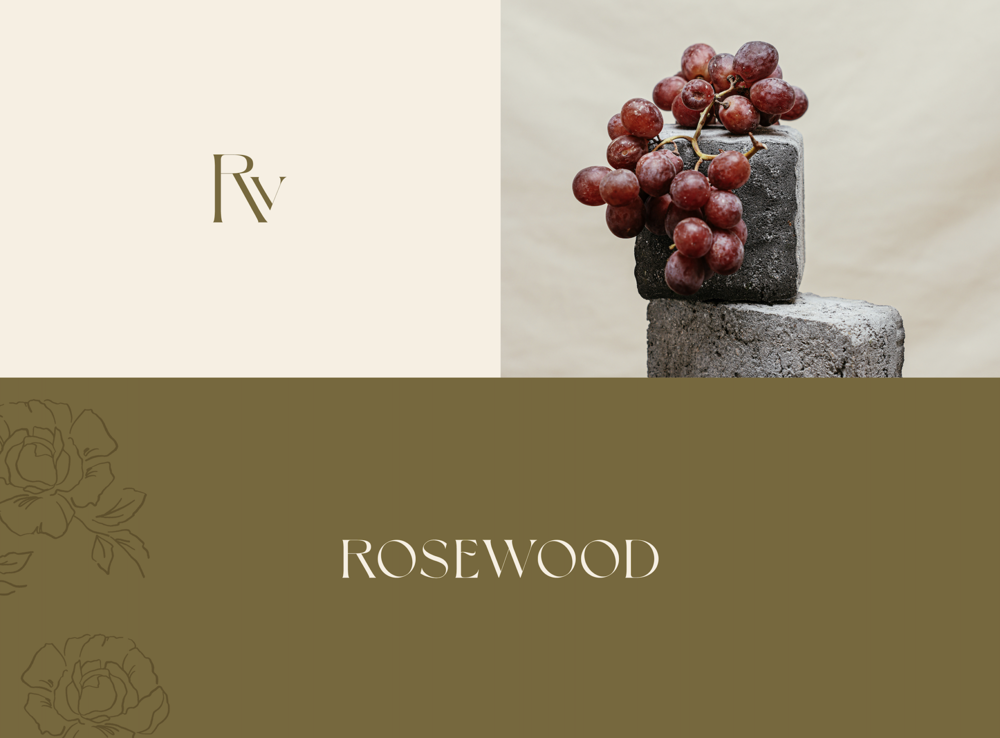 Wine Brand Design // Rosewood Vines by Sarah Ann Design