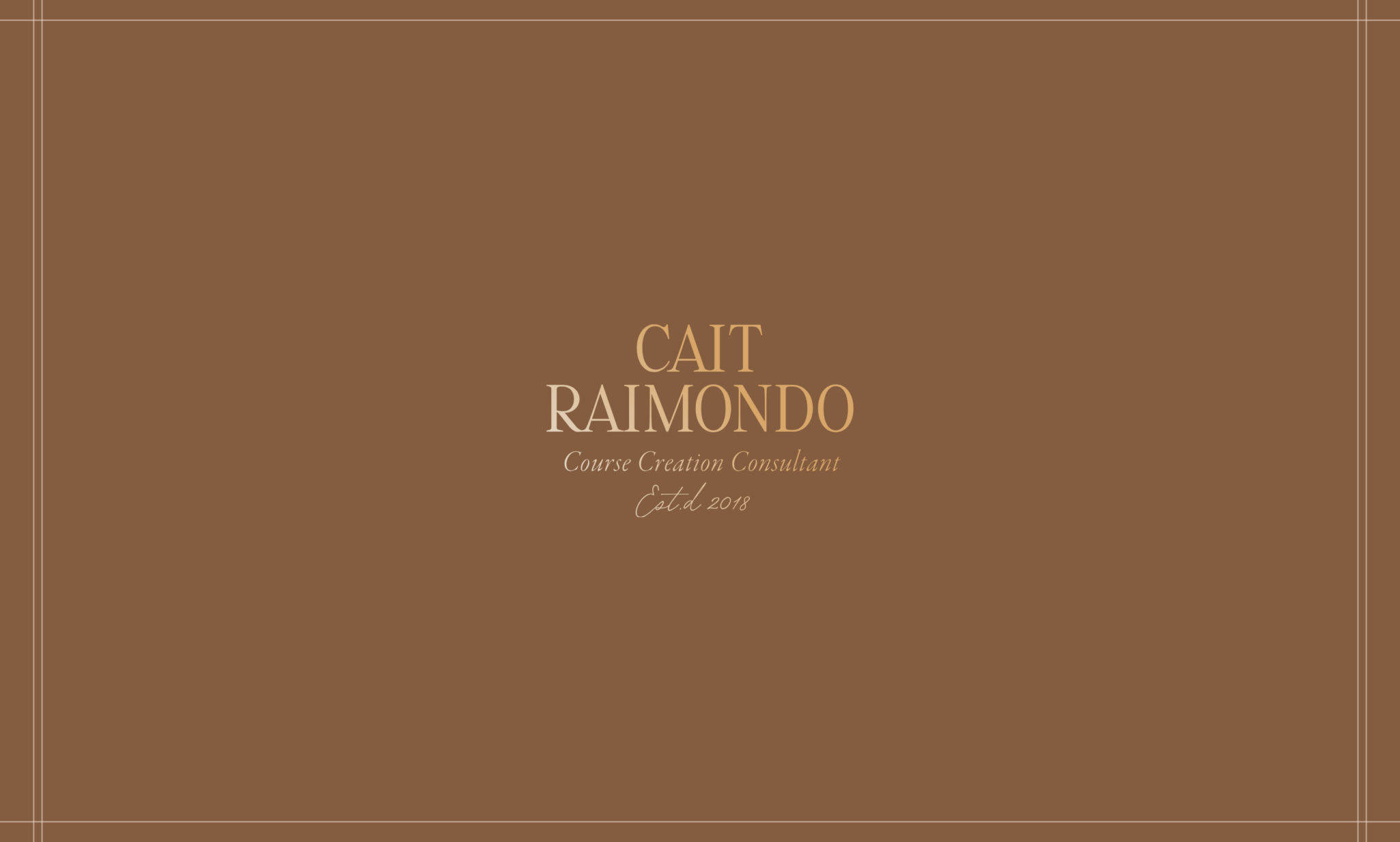 Academic • Editorial • Literary // Brand Design for Cait Raimondo
