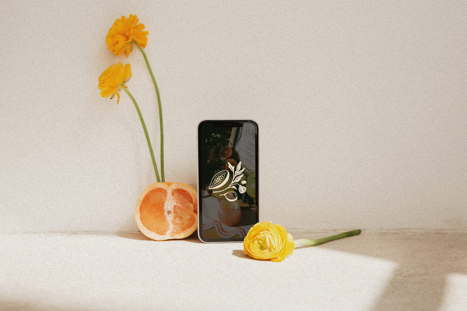 Vibrant Brand Design and Bold Color Palette for Seasons Catering